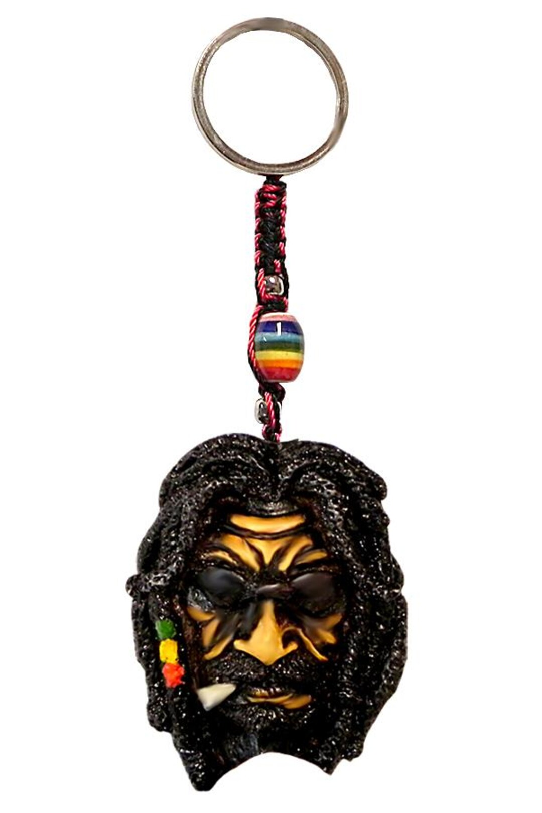 Handmade Rasta Dread Man Keychain, Braided Macramé Key Ring - Etsy