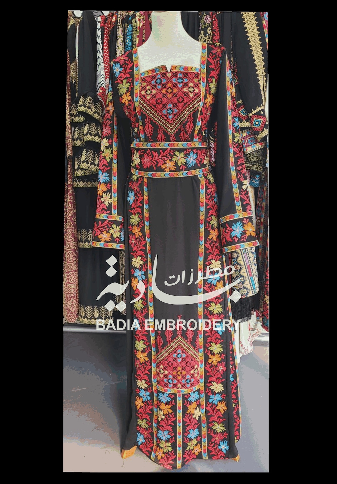 Elegant Thobe Dress / Palestine Embroidery / Palestinian Dress Abaya ...