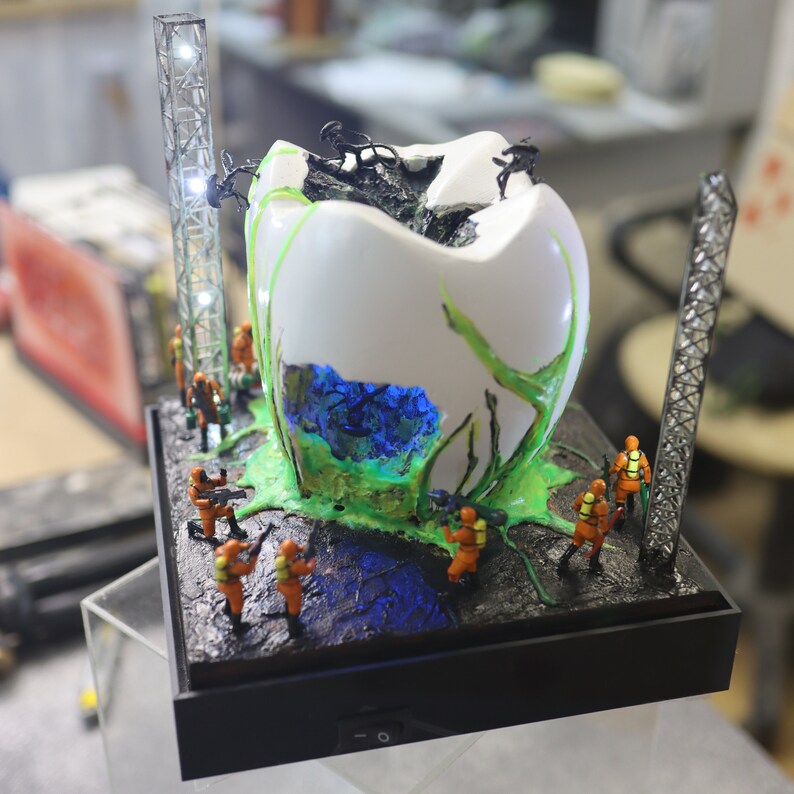 Gift for Dentist Tooth and Alien Diorama - Etsy