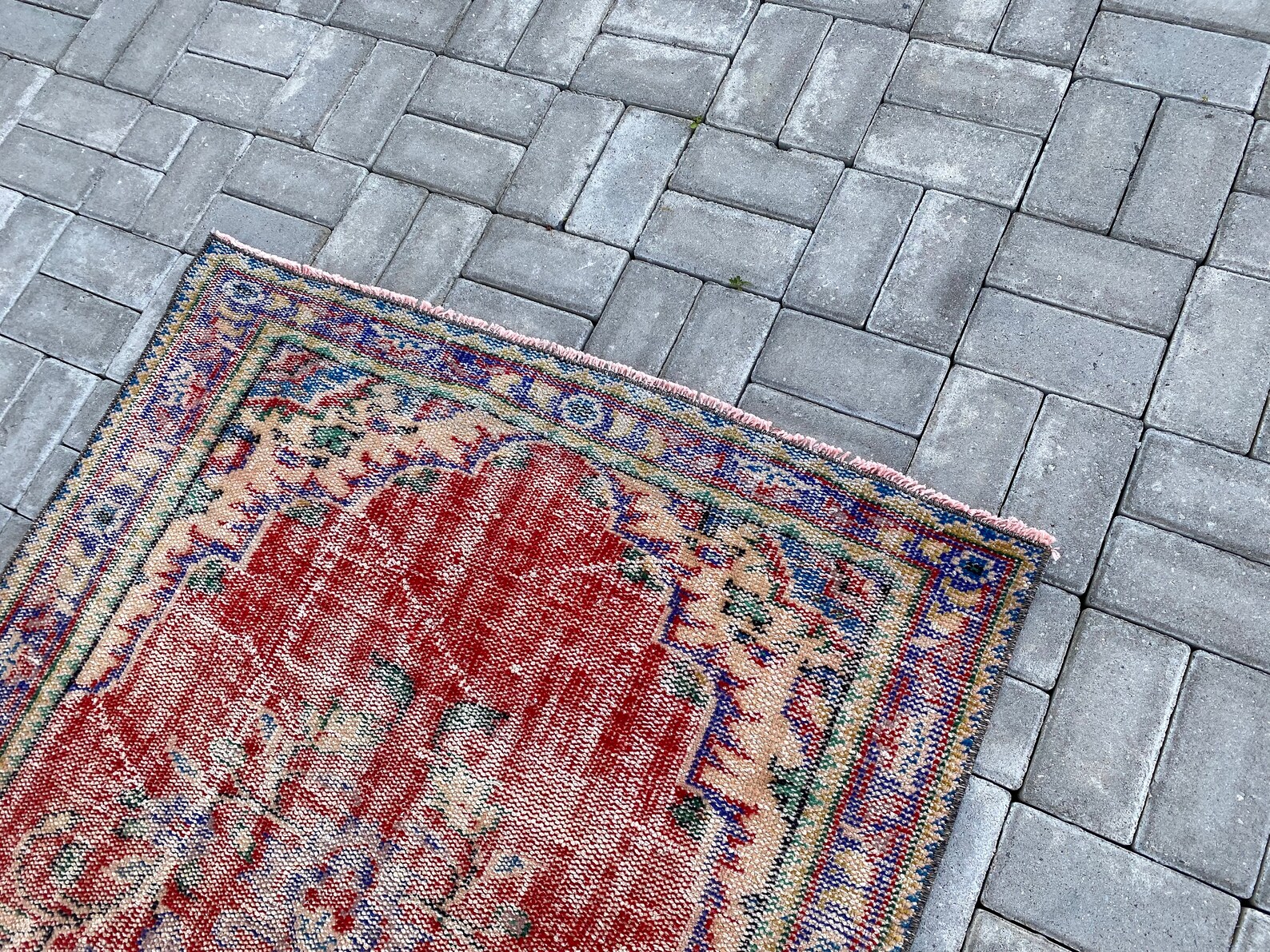 3.6 x 6.7 ft 80 Years Old rug Antique rug Pastel rug | Etsy