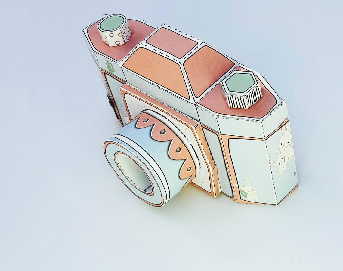 DIY 3D Papercraft CAMERA Templates Craft Lover KIT Accessory | Etsy