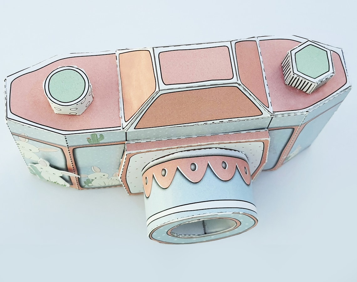 DIY 3D Papercraft CAMERA Templates Craft Lover KIT Accessory | Etsy