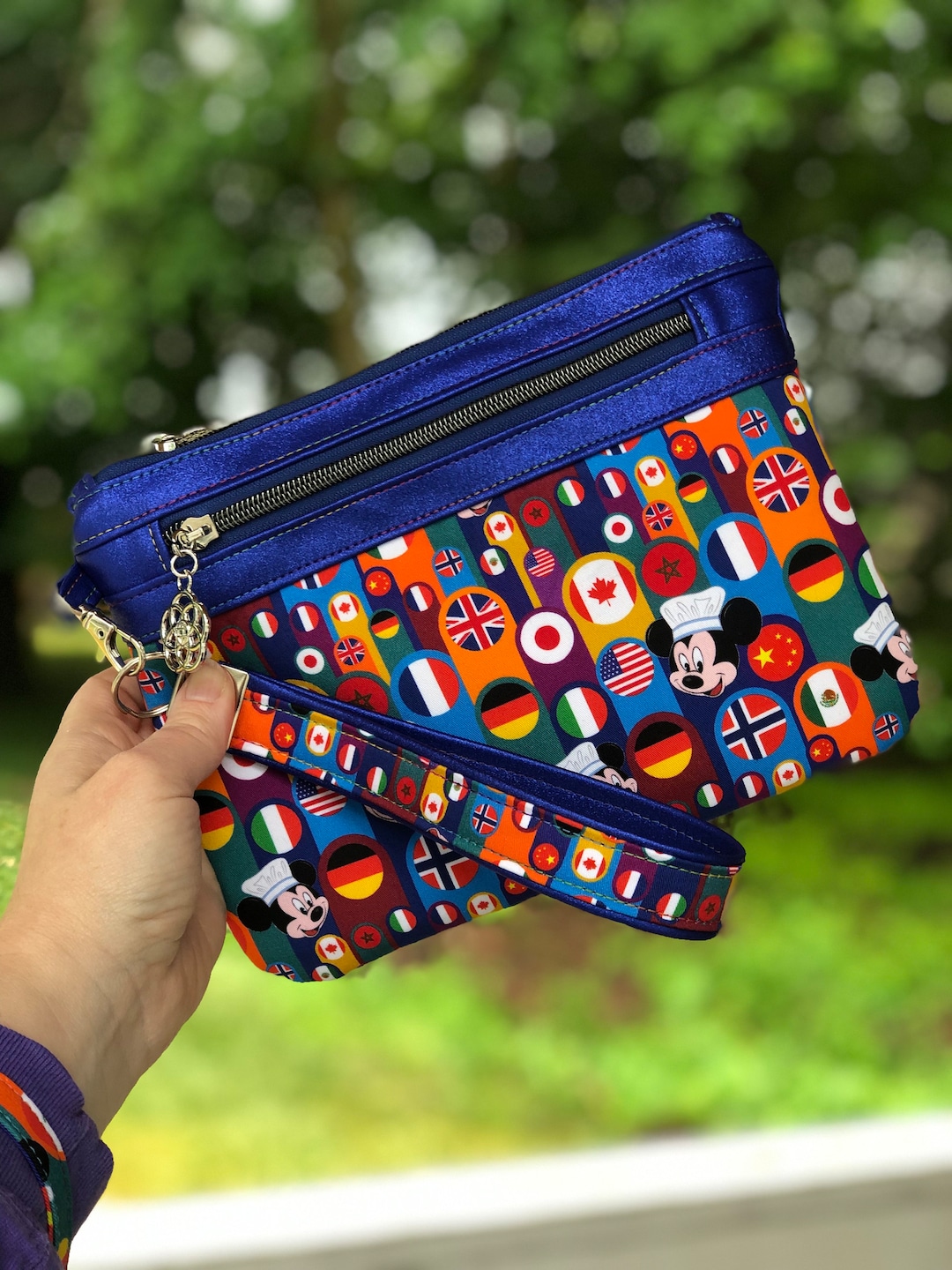 Jewel Tone Chef Mouse Around the World Haley Wristlet - Etsy