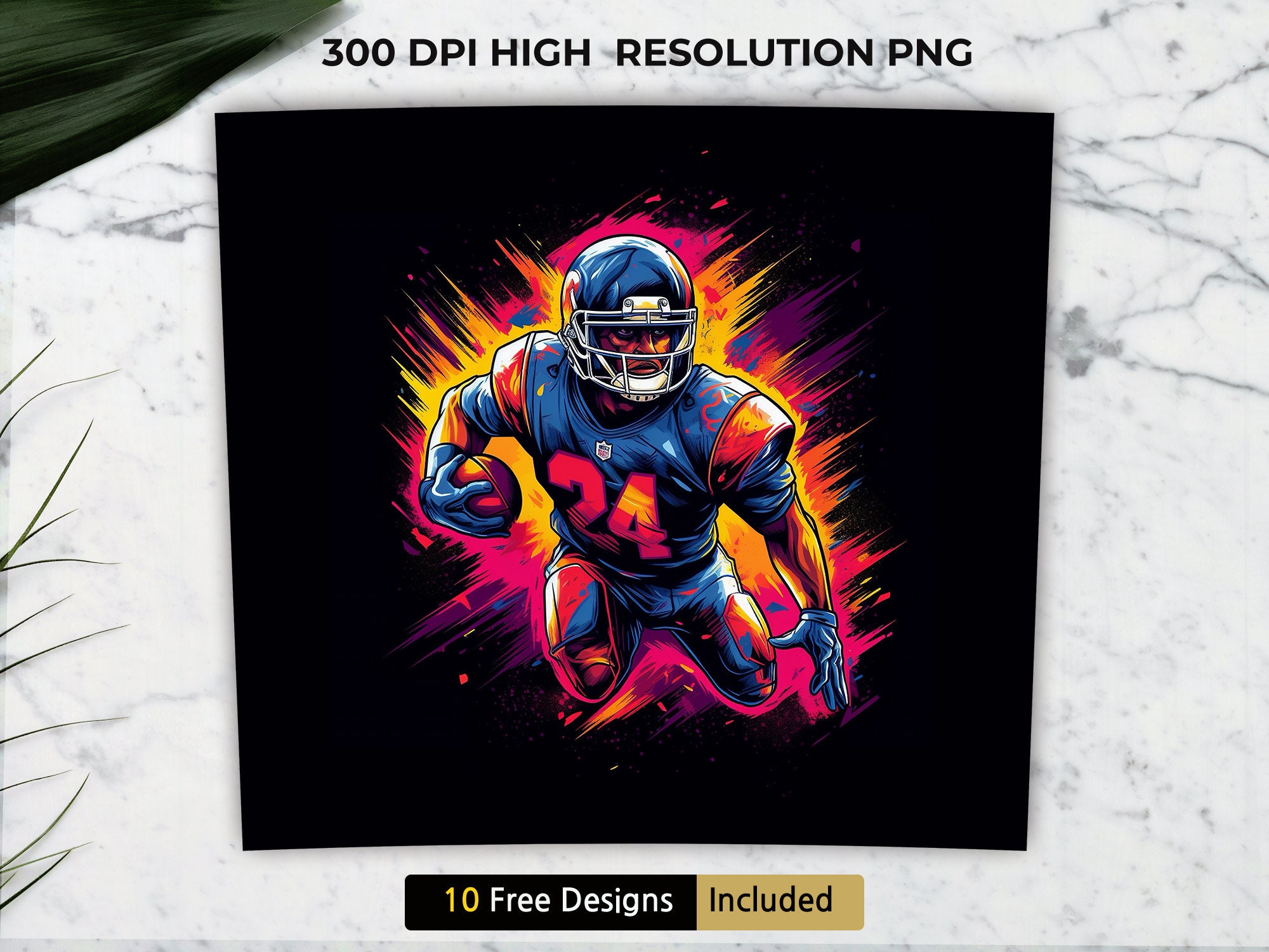Illustration of an Nfl Player 20 Oz Skinny Tumbler Sublimation - Etsy