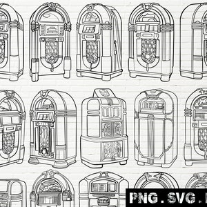 Jukebox Designs, SVG, PNG, PDF, Clipart, Personal and Commercial Use ...