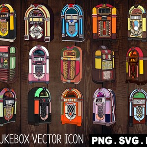 Jukebox Designs, SVG, PNG, PDF, Clipart, Personal and Commercial Use ...