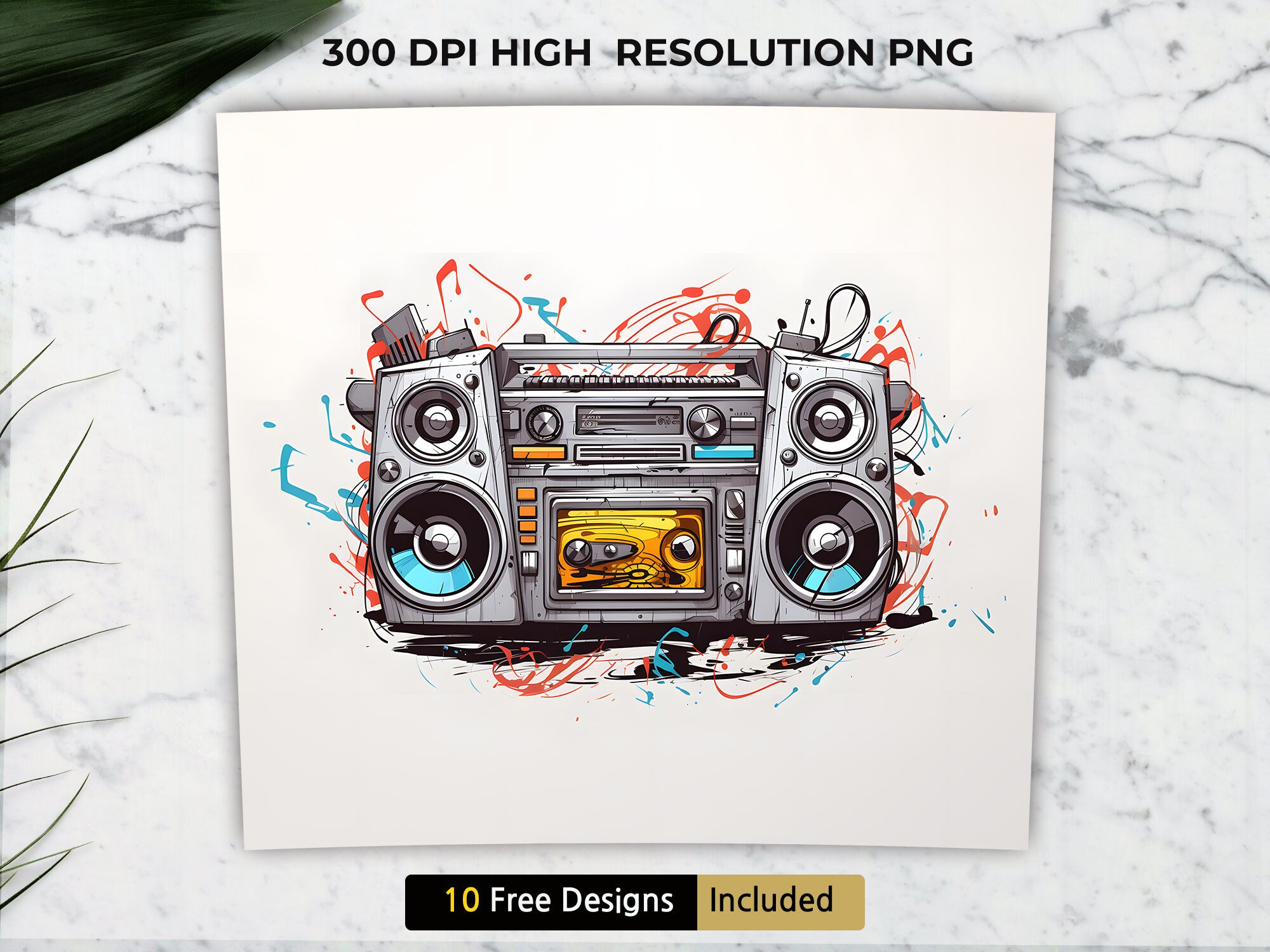 Boombox Poster 20 Oz Skinny Tumbler Sublimation Design, Instant Digital ...