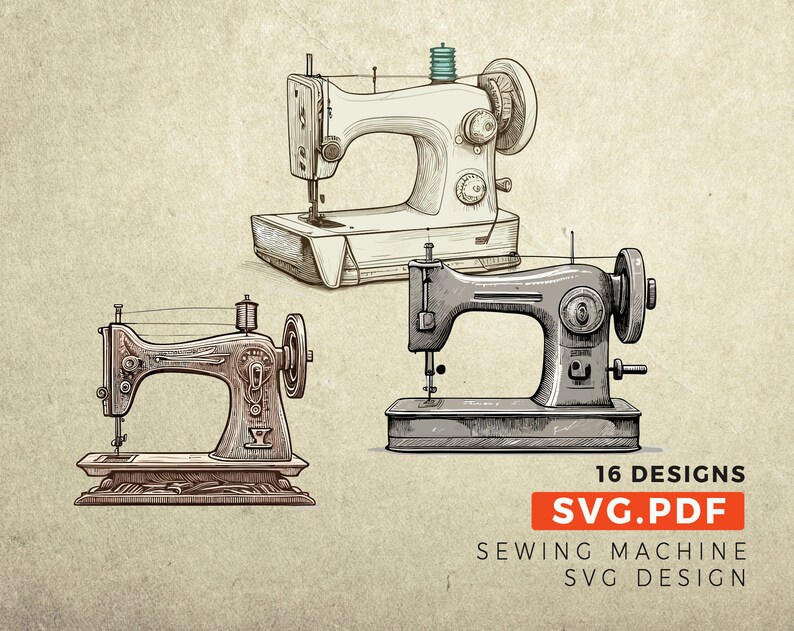 Sewing Machine ,sewing Machine Svg, Vintage Sewing Machine Design ...