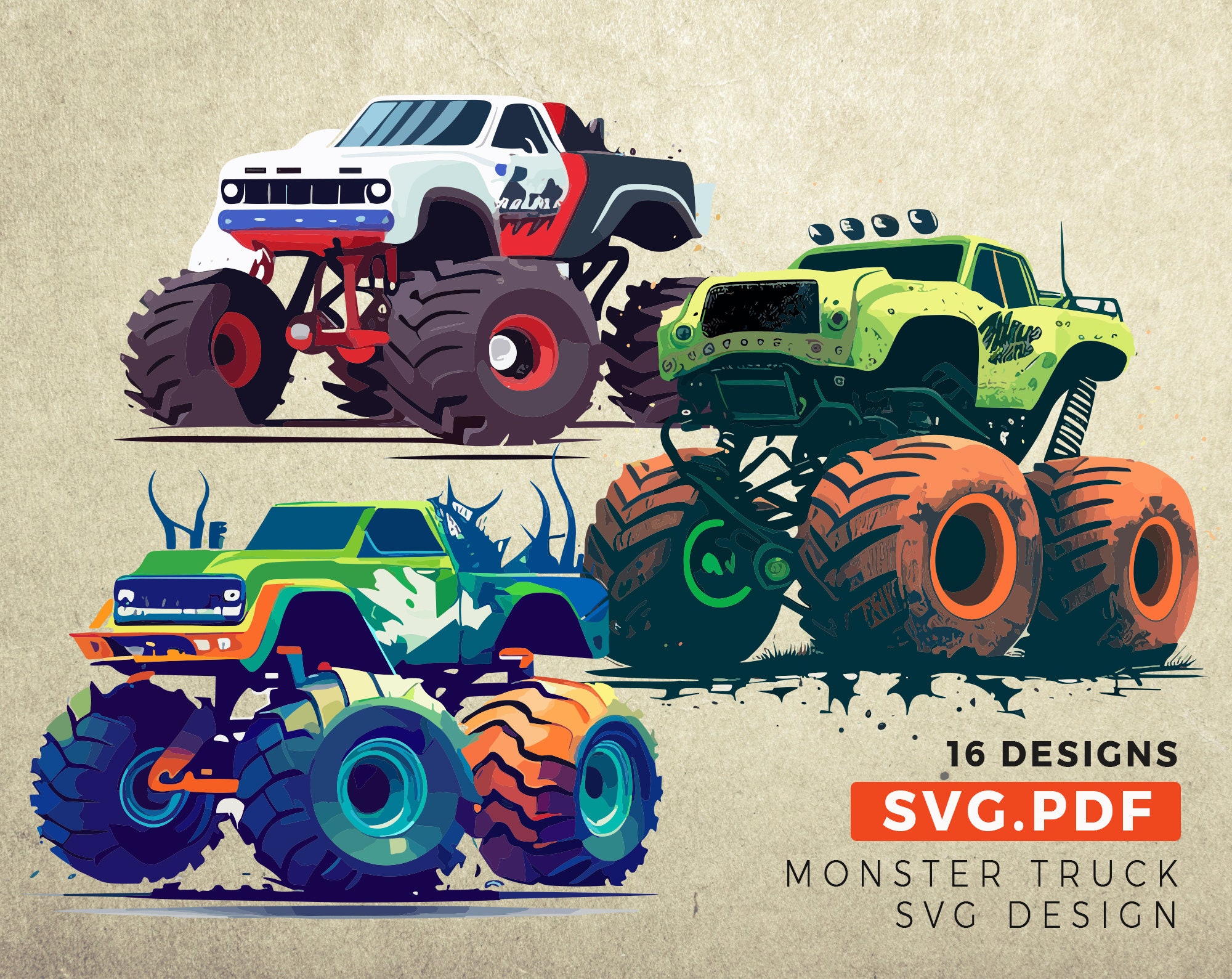 Monster Truck, Clipart, Truck Svg, Monster Truck Svg,truck Clipart ...