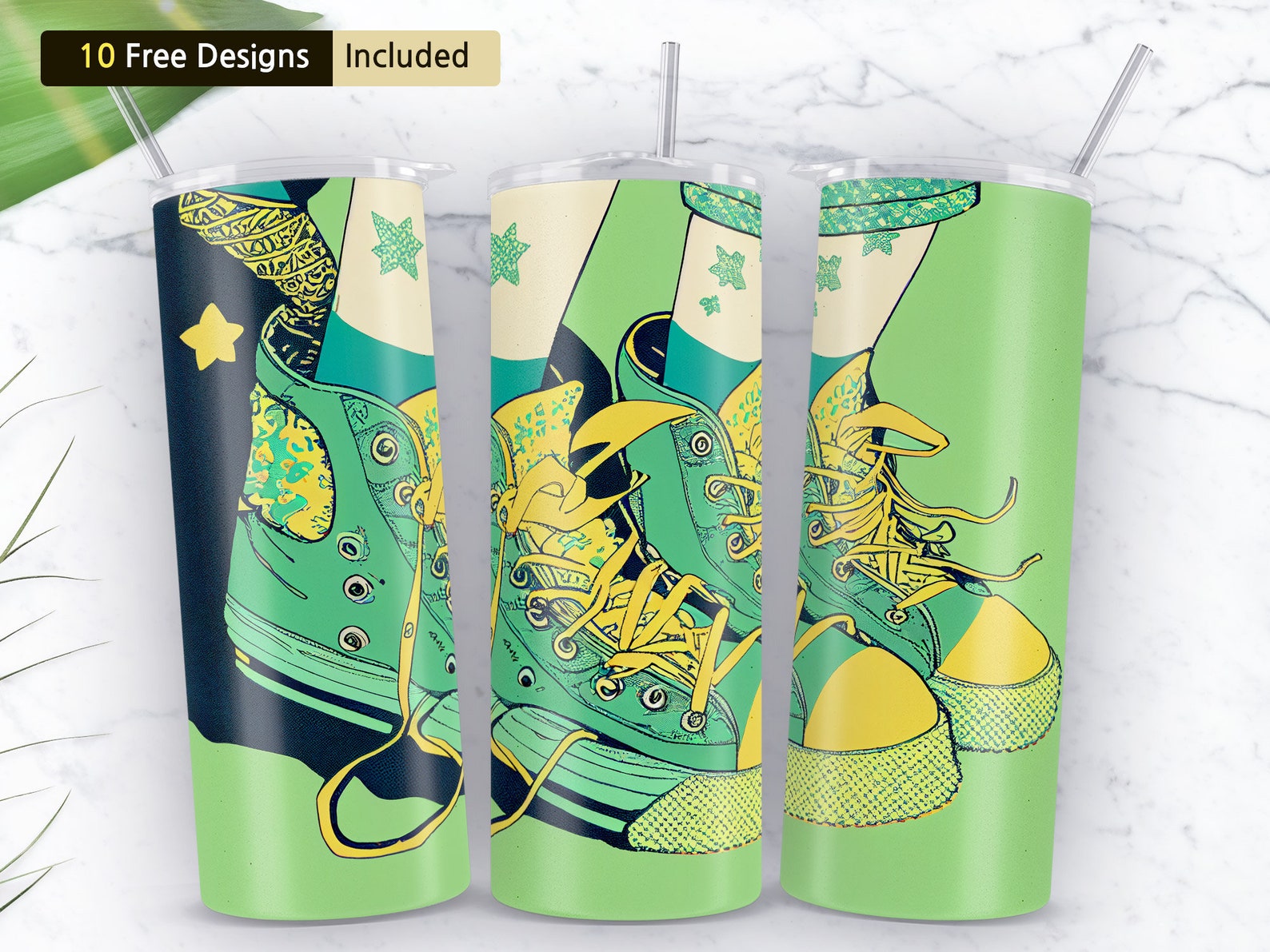 Converse Sneakers 20 Oz Skinny Tumbler Sublimation Design, Instant ...