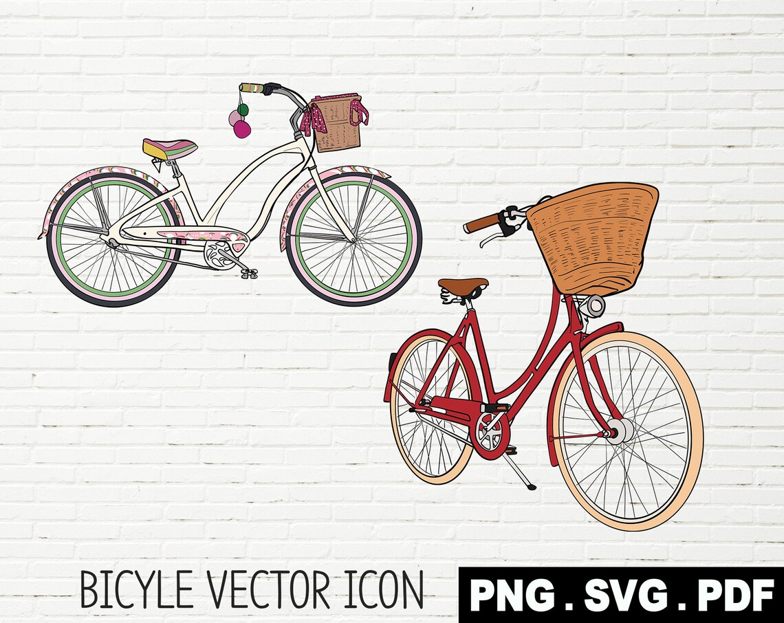 Bicycle Designs SVG PNG PDF Clipart Personal and - Etsy