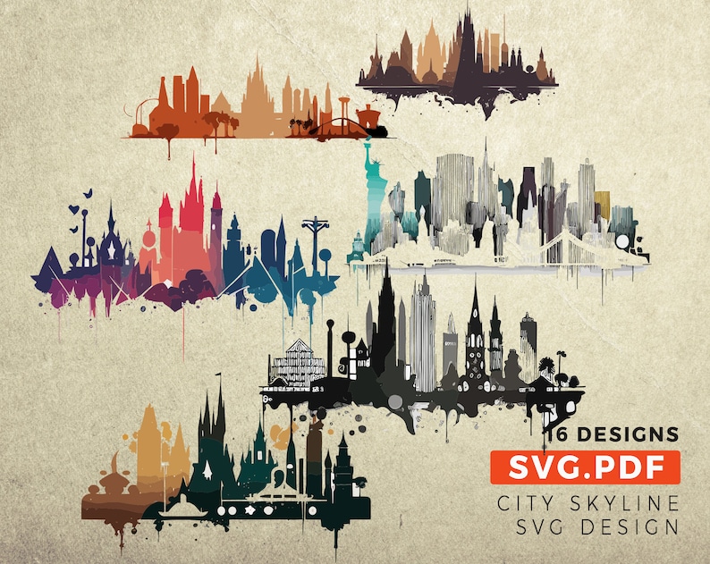 City Skyline , City, City Skyline Svg, Urban Landscape SVG, City ...