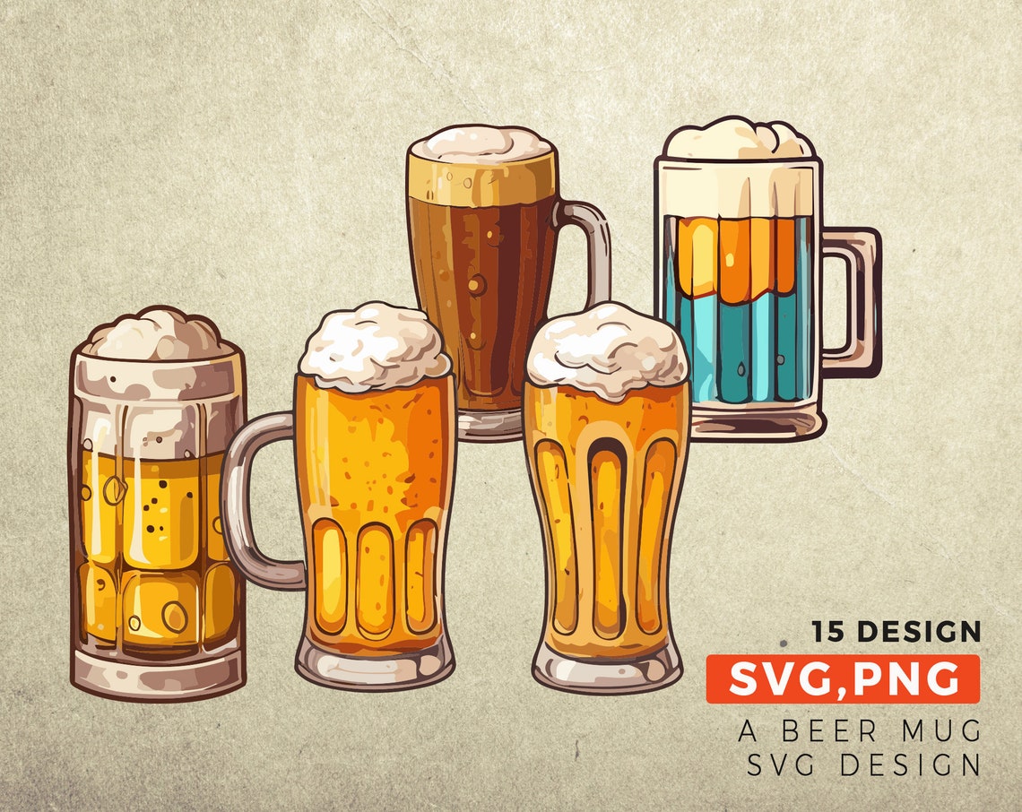 Beer Mug Vector Image Beer Vector Image. Digital Print - Etsy