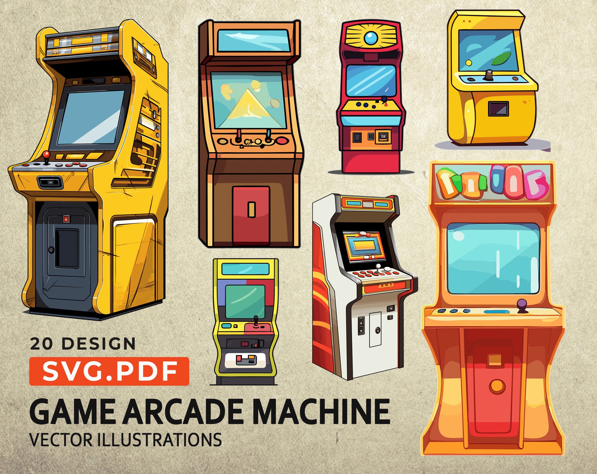 Game Arcade Machine Clipart, Game Arcade Machine Svg, Game Arcade ...