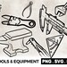 Tools & Equipment, Toolkit Designs SVG PNG PDF, Clipart, Personal and ...
