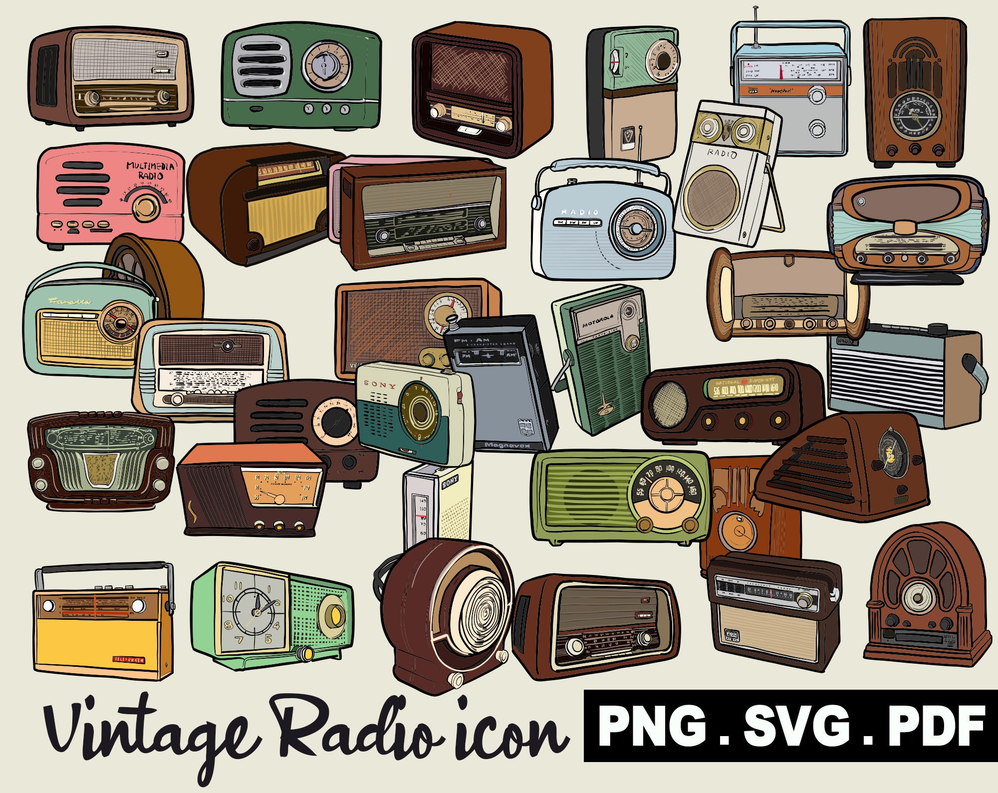 Vintage Radio Clip Art