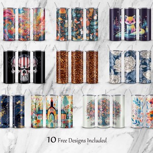 Rainbow Glitter and Zebra 20 Oz Skinny Tumbler Sublimation Design ...