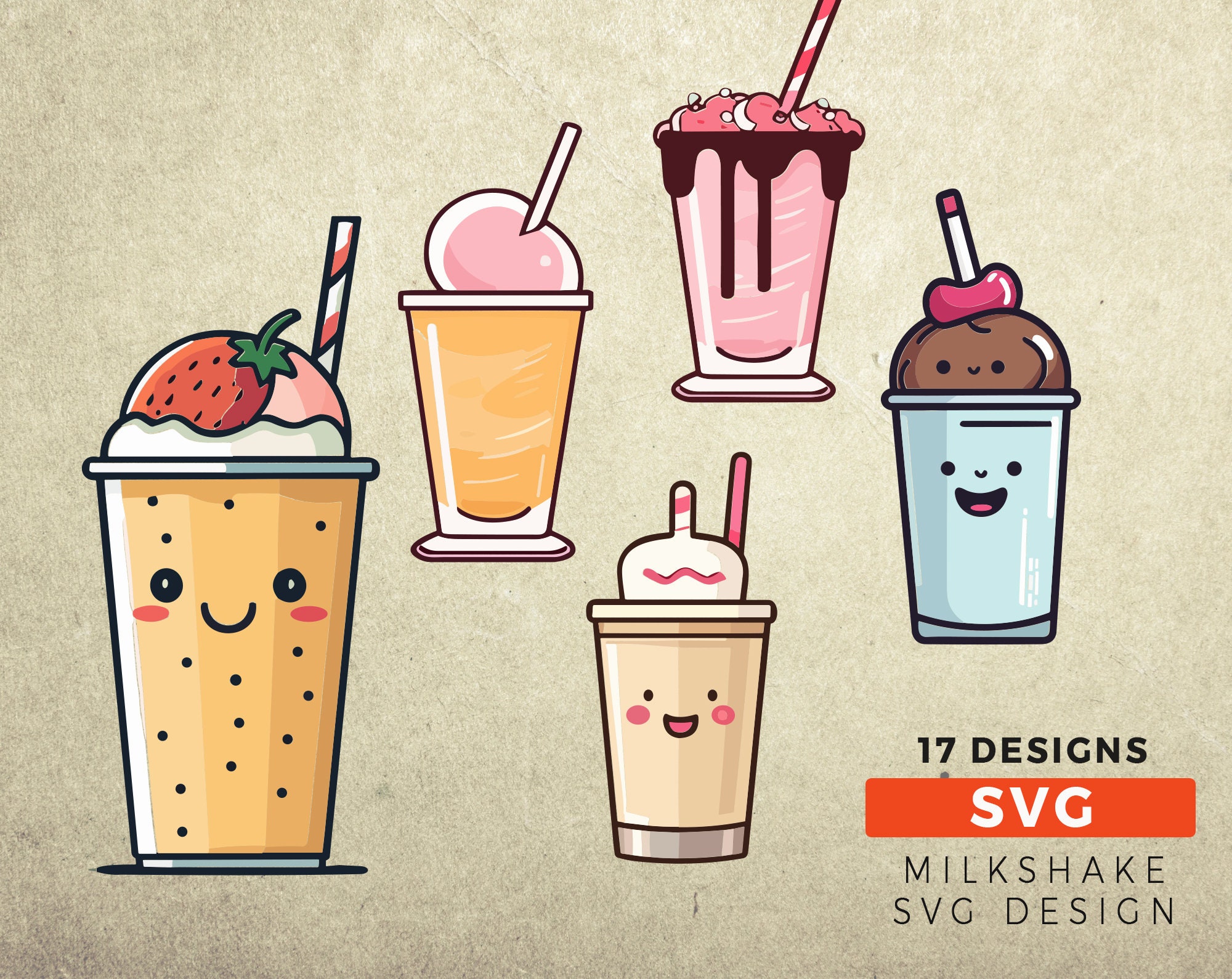 Milkshake and Smoothie Svg Design, Milkshake SVG. Digital Print ...
