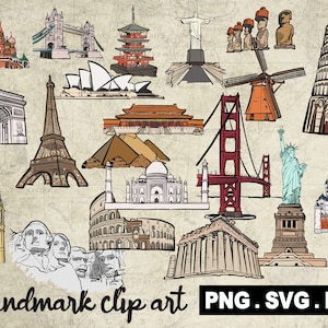 Landmark, Monument Designs SVG PNG PDF, Clipart, Personal and ...