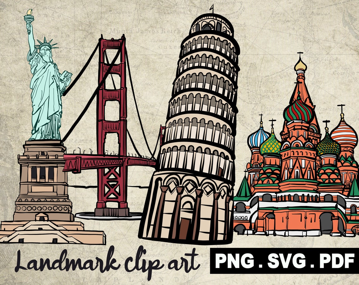 Landmark, Monument Designs SVG PNG PDF, Clipart, Personal and ...