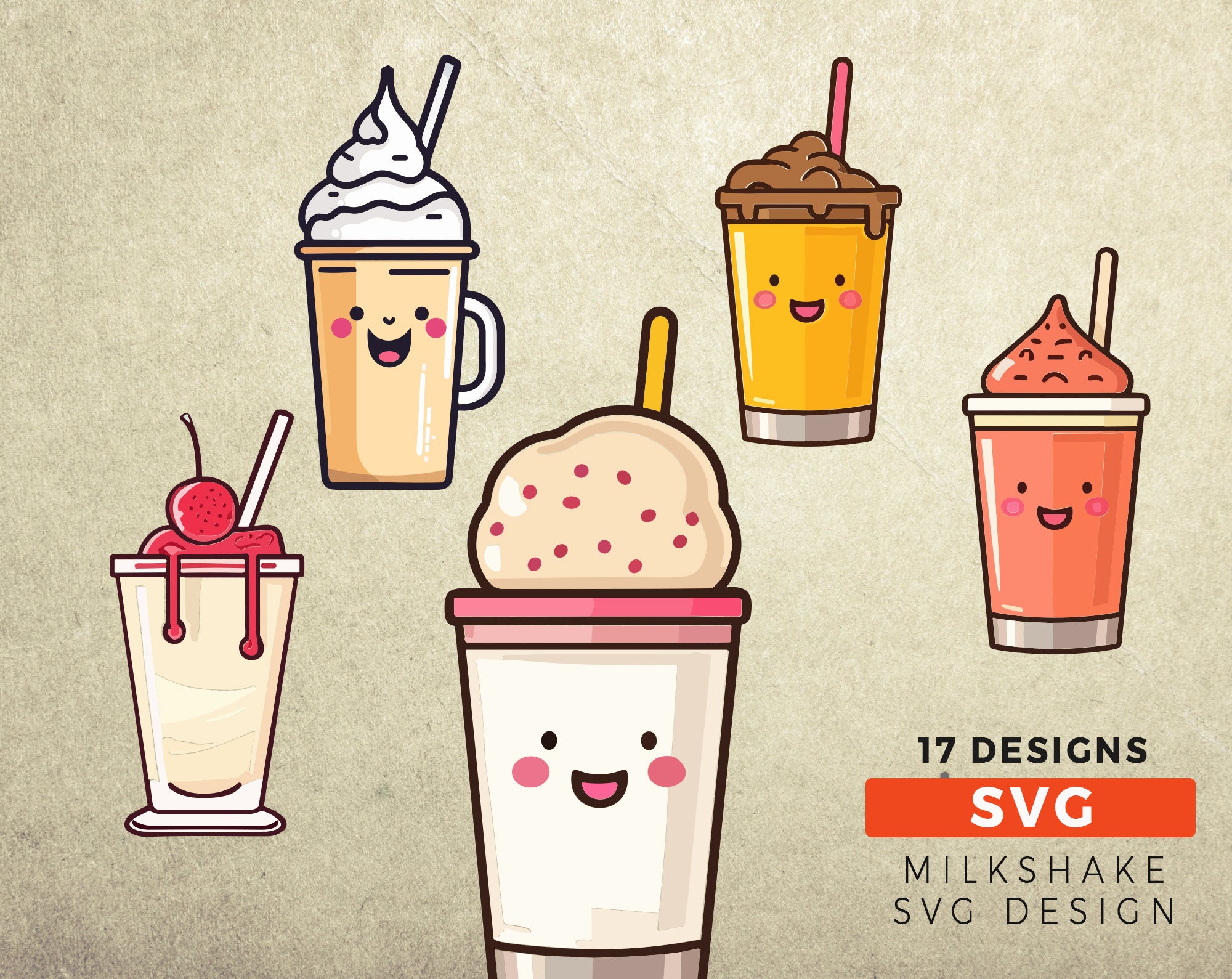 Milkshake and Smoothie Svg Design, Milkshake SVG. Digital Print ...
