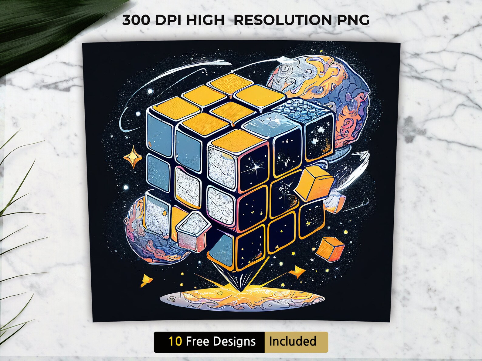 Puzzle Rubik's Cube and Universe 20 Oz Skinny Tumbler Sublimation ...