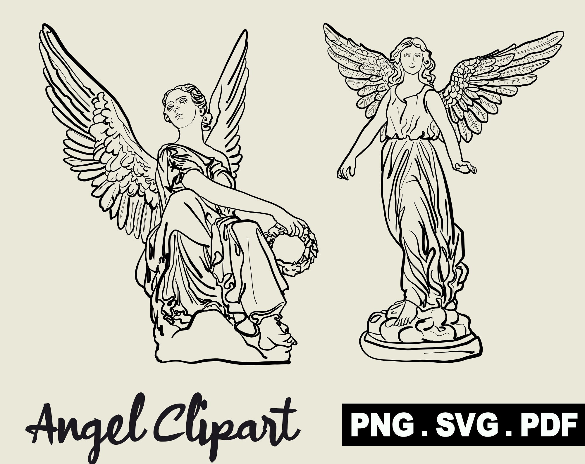 Angel Designs SVG PNG PDF, Clipart, Personal and Commercial Use ...