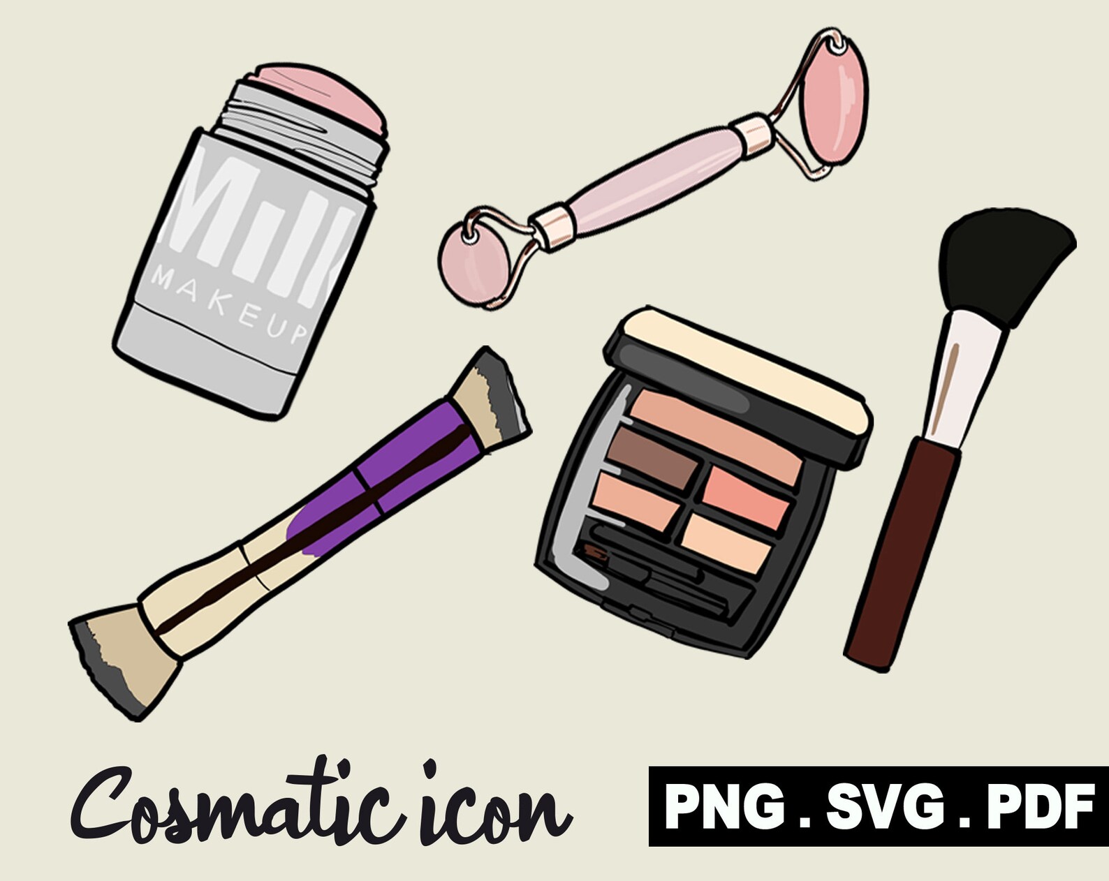 Cosmetic Designs SVG PNG PDF Clipart Personal and Commercial - Etsy
