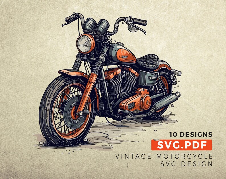 Vintage Motorcycle Svg Design, Motorcycle SVG. Digital Print, Instant ...