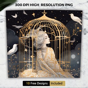 A Princess Trapped in a Cage 20 Oz Skinny Tumbler Sublimation Design ...