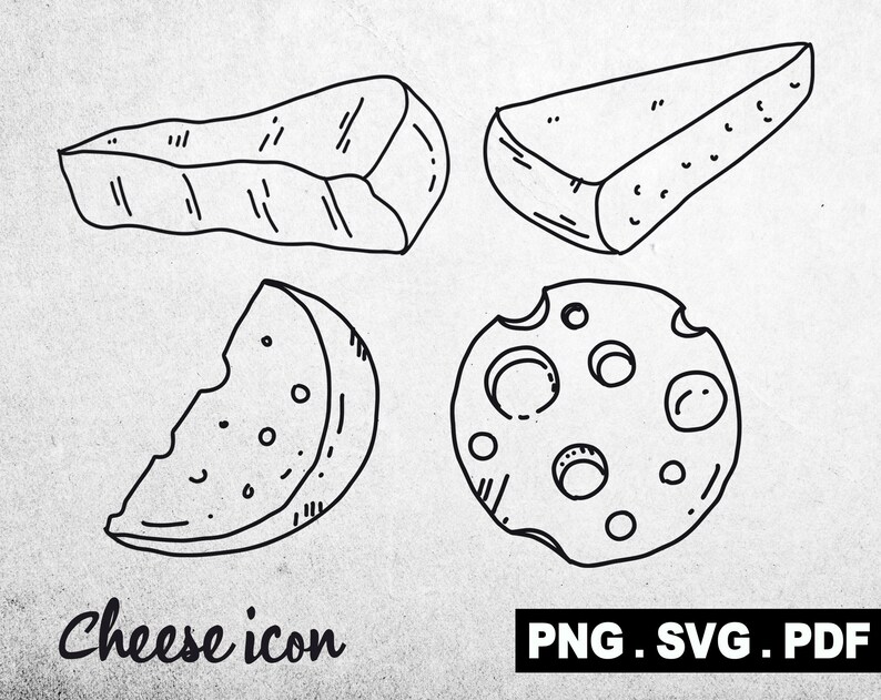 Cheese Designs SVG PNG PDF, Clipart, Personal and Commercial Use ...
