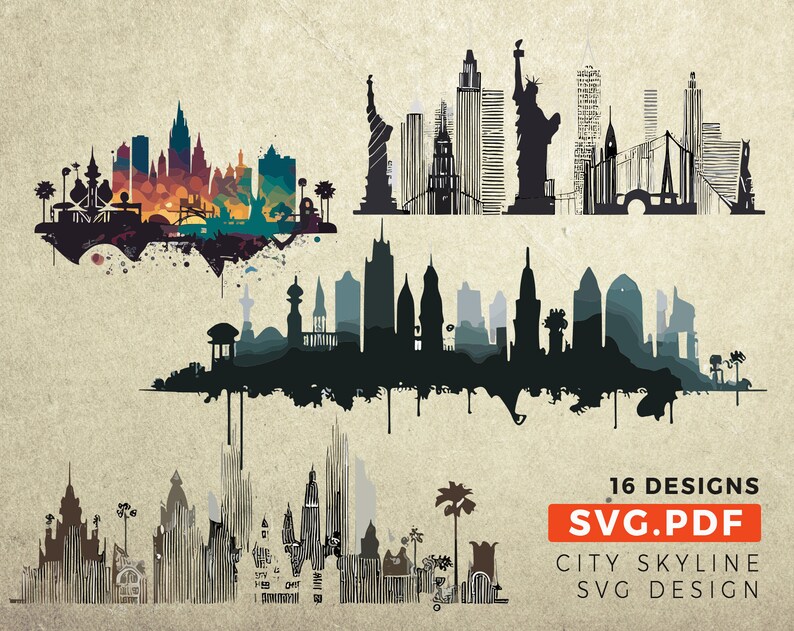 City Skyline , City, City Skyline Svg, Urban Landscape SVG, City ...