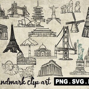 Landmark, Monument Designs SVG PNG PDF, Clipart, Personal and ...