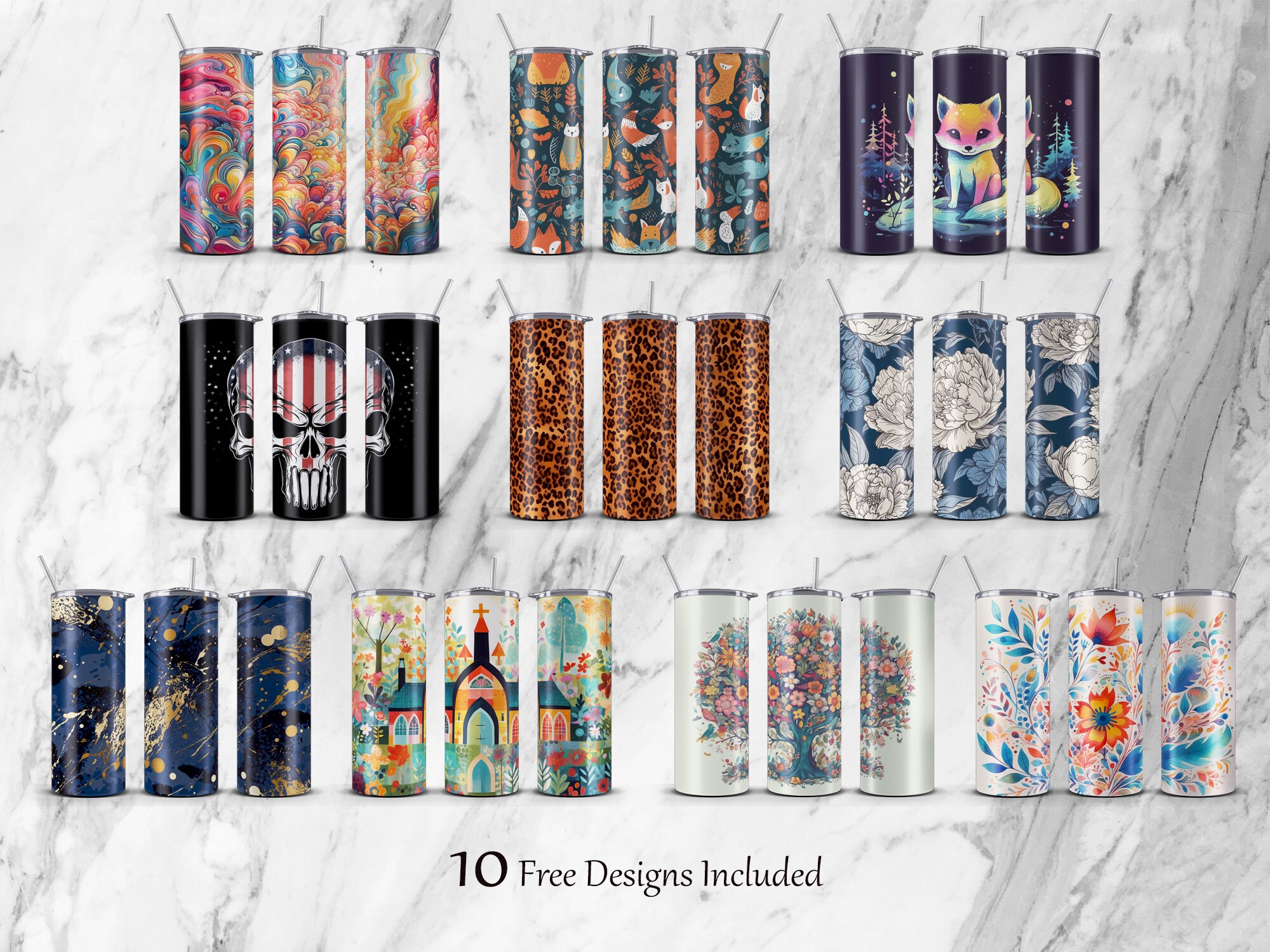 Puzzle Rubik's Cube and Universe 20 Oz Skinny Tumbler Sublimation ...