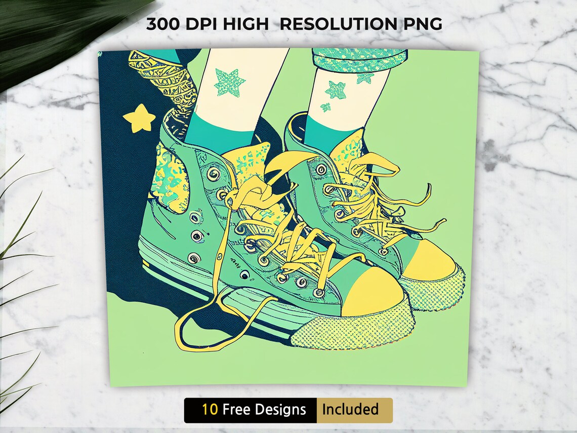 Converse Sneakers 20 Oz Skinny Tumbler Sublimation Design, Instant ...