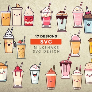 Milkshake and Smoothie Svg Design, Milkshake SVG. Digital Print ...
