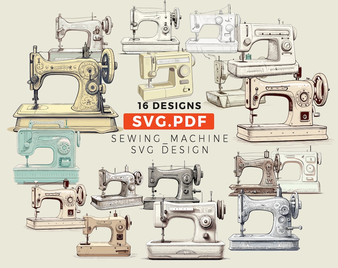 Sewing Machine ,sewing Machine Svg, Vintage Sewing Machine Design ...