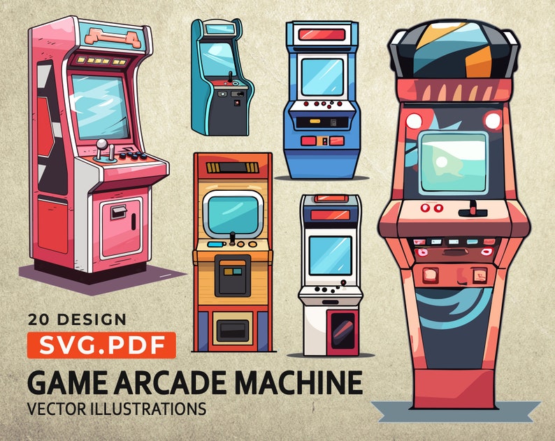 Game Arcade Machine Clipart, Game Arcade Machine Svg, Game Arcade ...