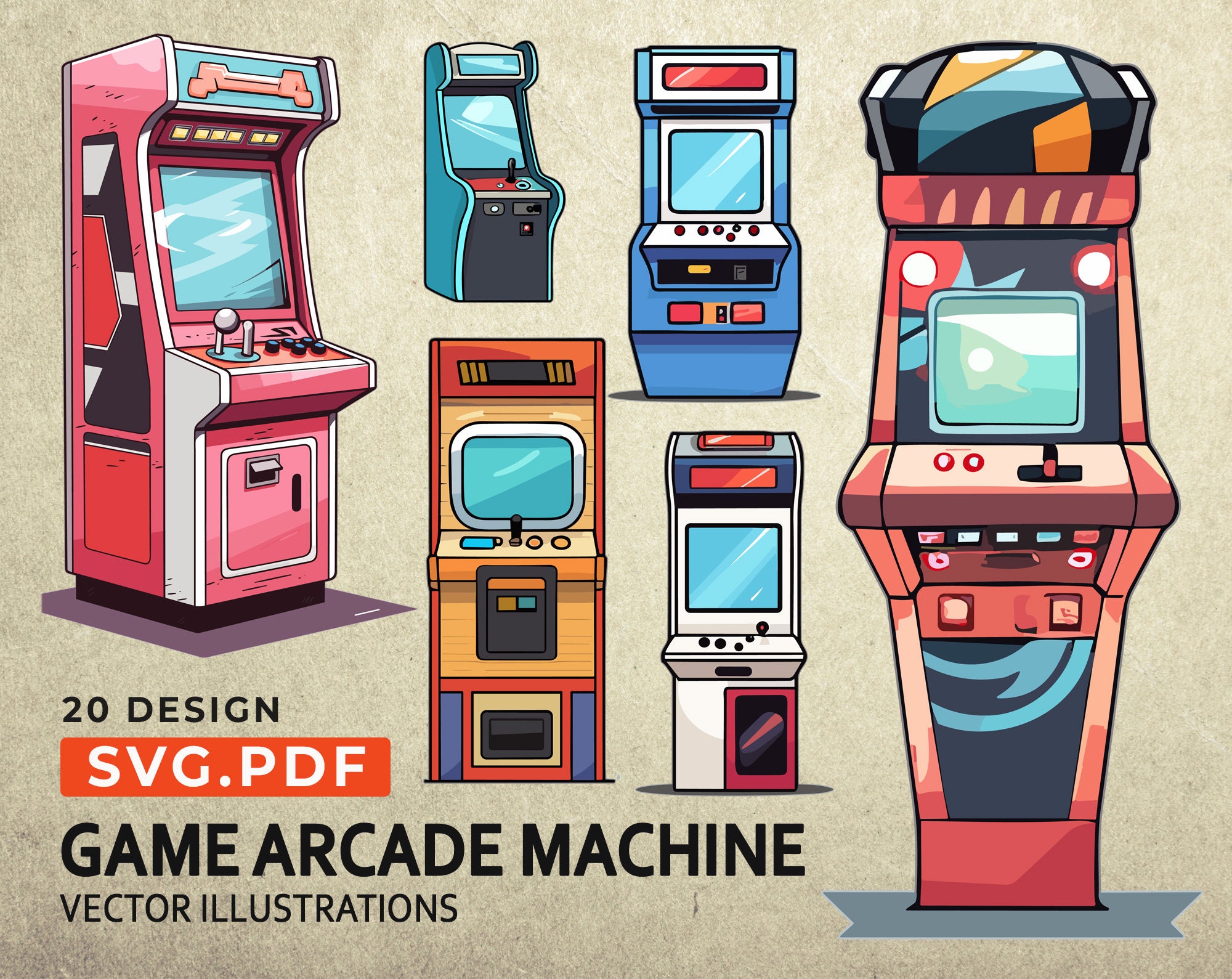 Game Arcade Machine Clipart, Game Arcade Machine Svg, Game Arcade ...
