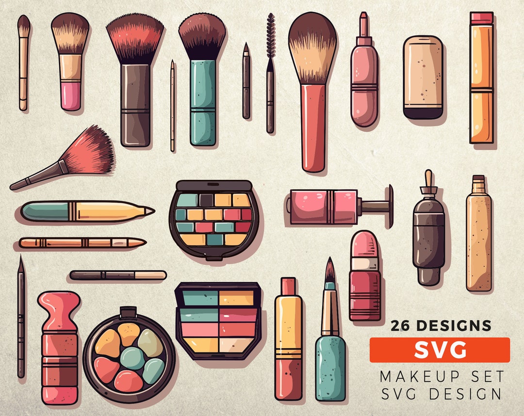 Makeup Set Vector Image, Cosmetics Vector Image. Digital Print, Instant ...