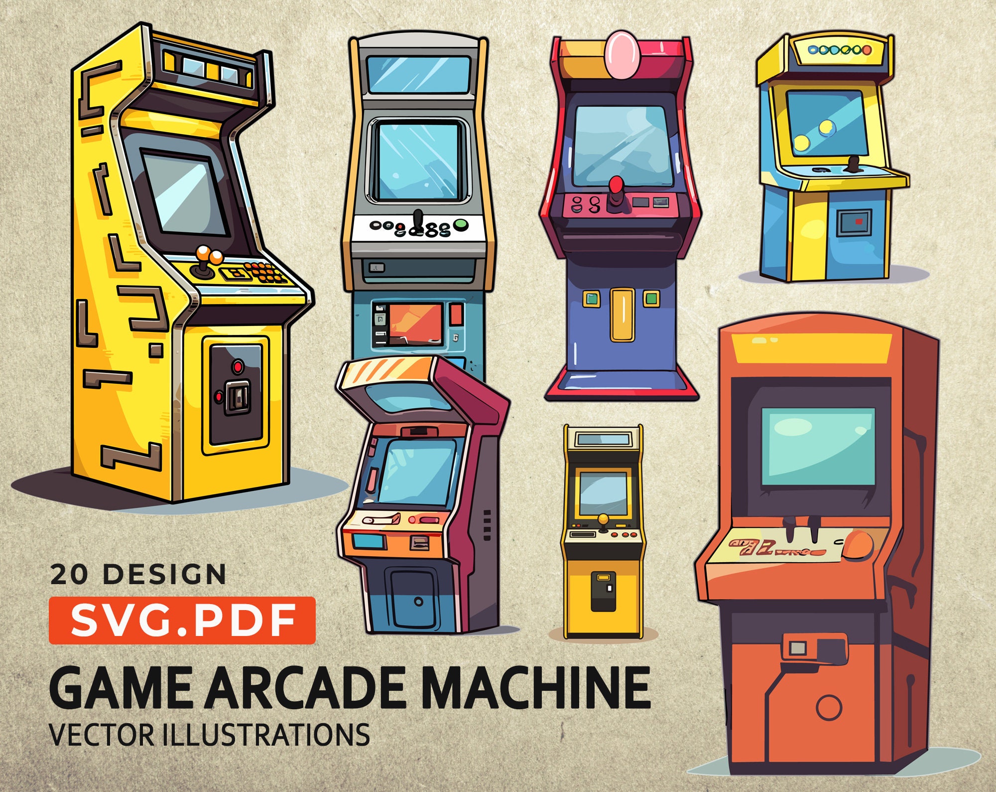 Game Arcade Machine Clipart, Game Arcade Machine Svg, Game Arcade ...