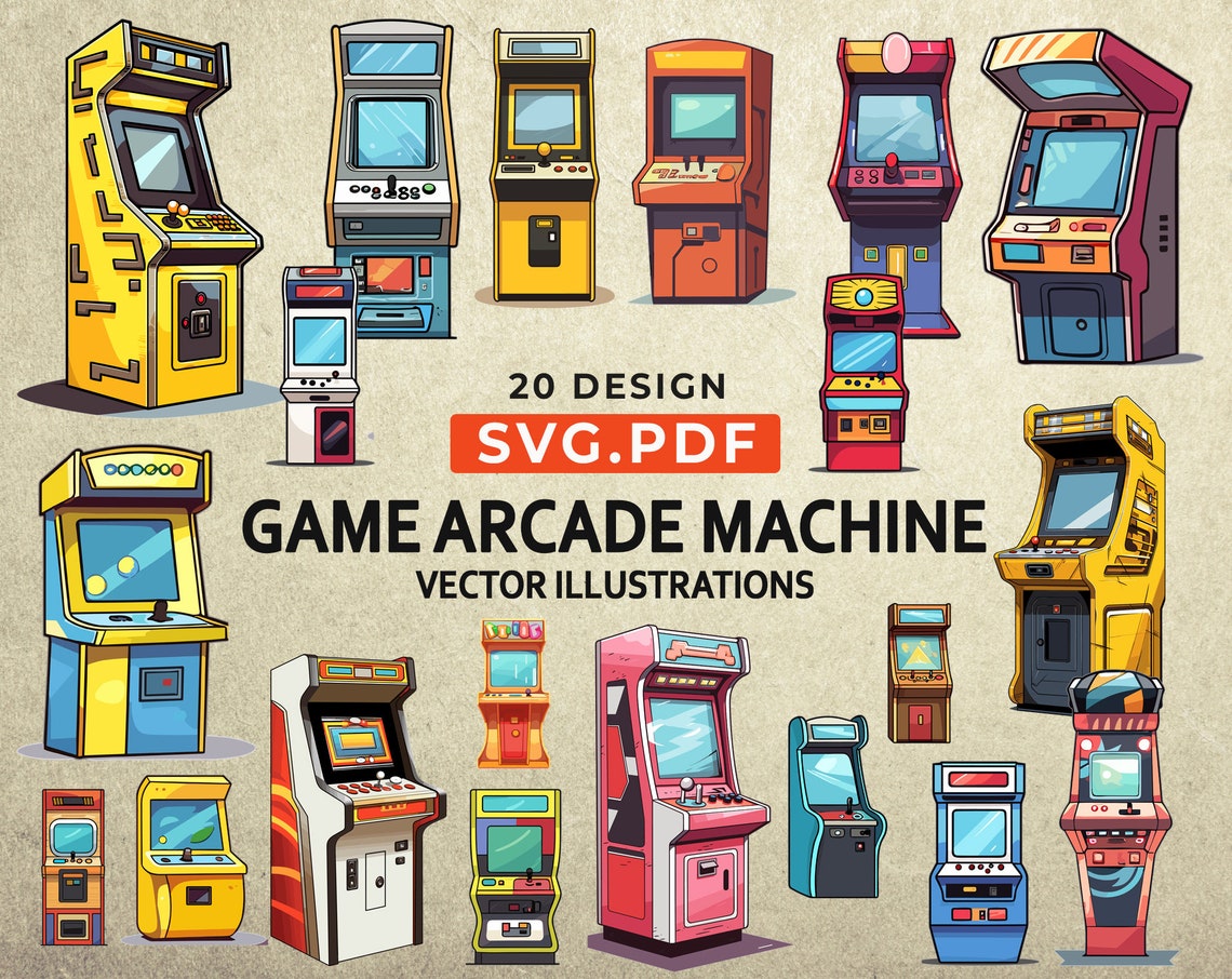 Game Arcade Machine Clipart, Game Arcade Machine Svg, Game Arcade Machine SVG, Game Clipart ...