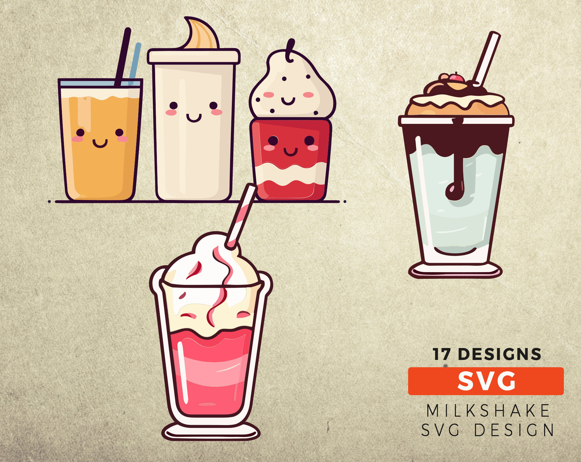 Milkshake and Smoothie Svg Design, Milkshake SVG. Digital Print ...