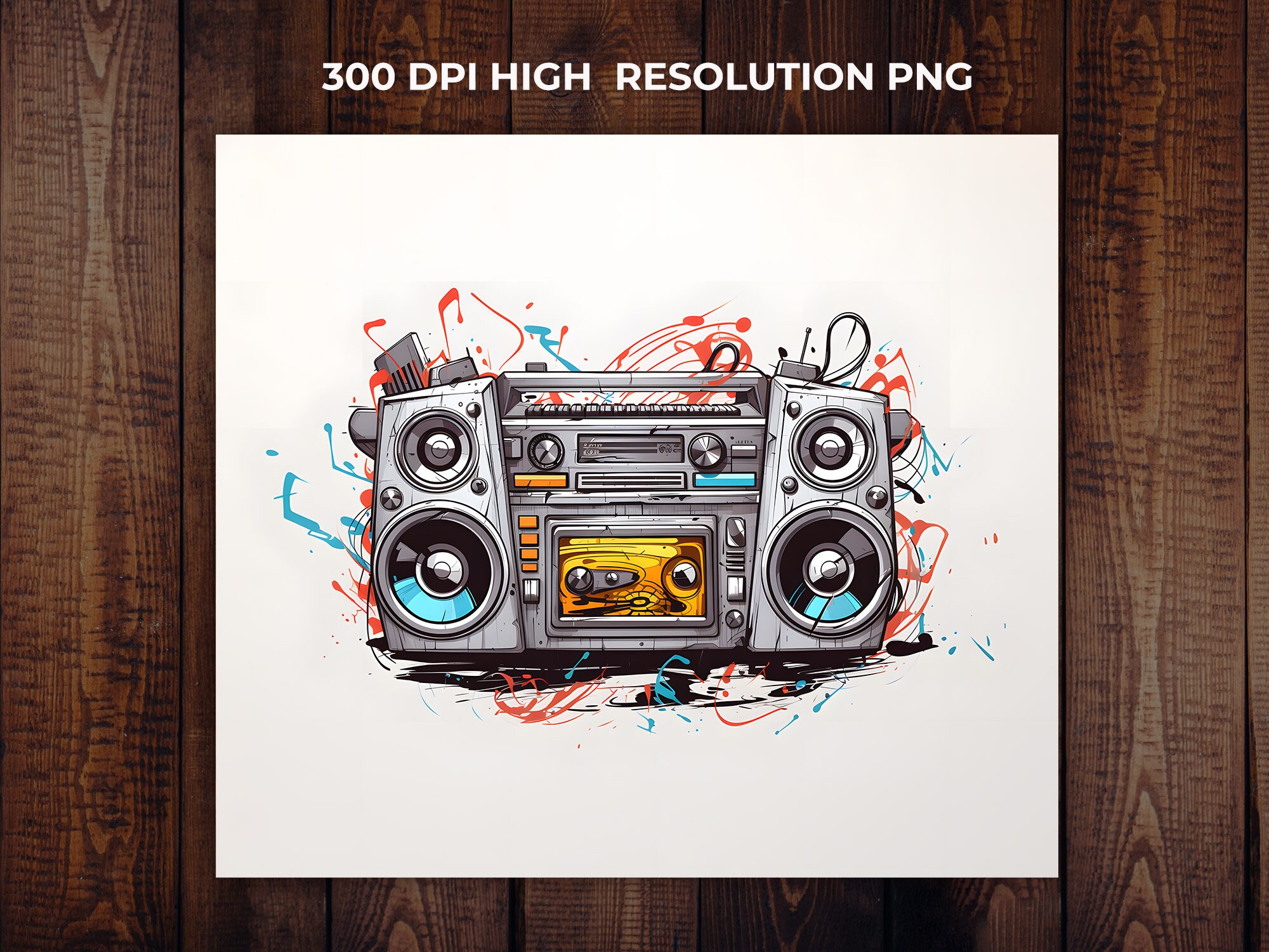 Boombox Poster 20 Oz Skinny Tumbler Sublimation Design, Instant Digital ...