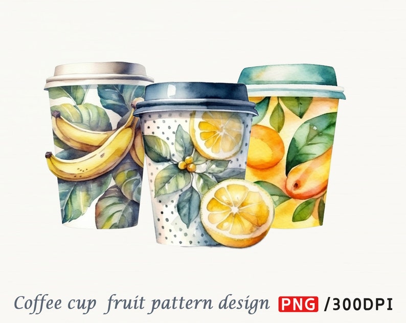 Disposable Cup, Plastic Cup, Fruit Pattern, Coffee Cup, Fruit Juice ...