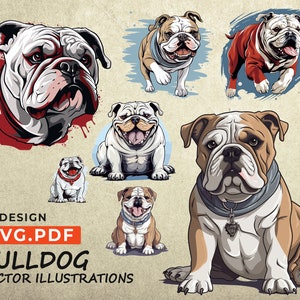 Bulldog Clipart, Bulldog Svg, Bulldog Pdf, English Bulldog, Bullies ...