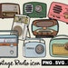 Vintage Radio Designs SVG PNG PDF, Clipart, Personal and Commercial Use ...
