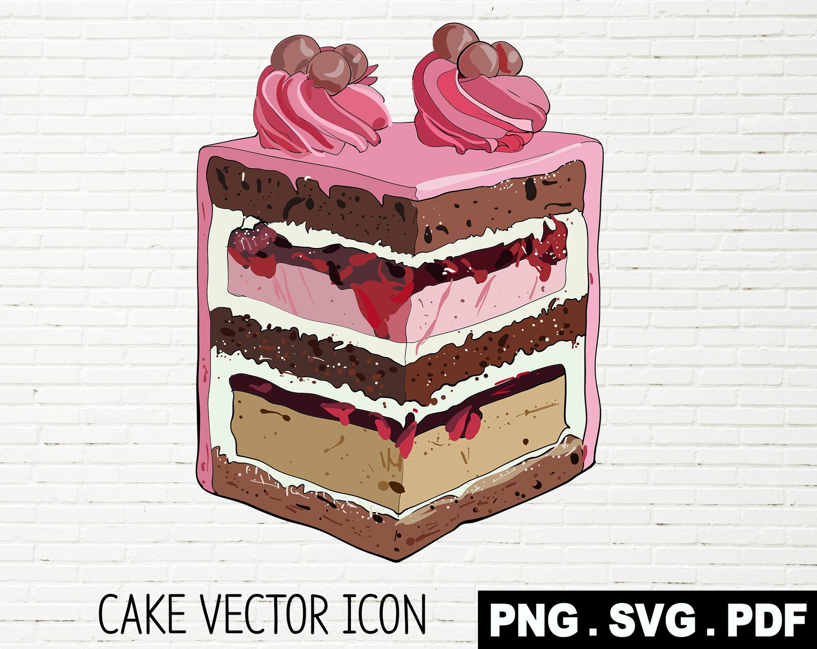 Cake Designs, SVG, PNG, PDF, Clipart, Personal and Commercial Use ...