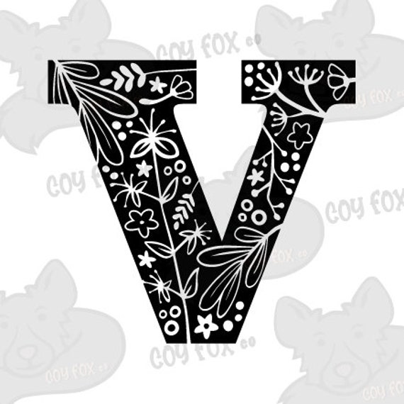Letter V Clip Art Black And White