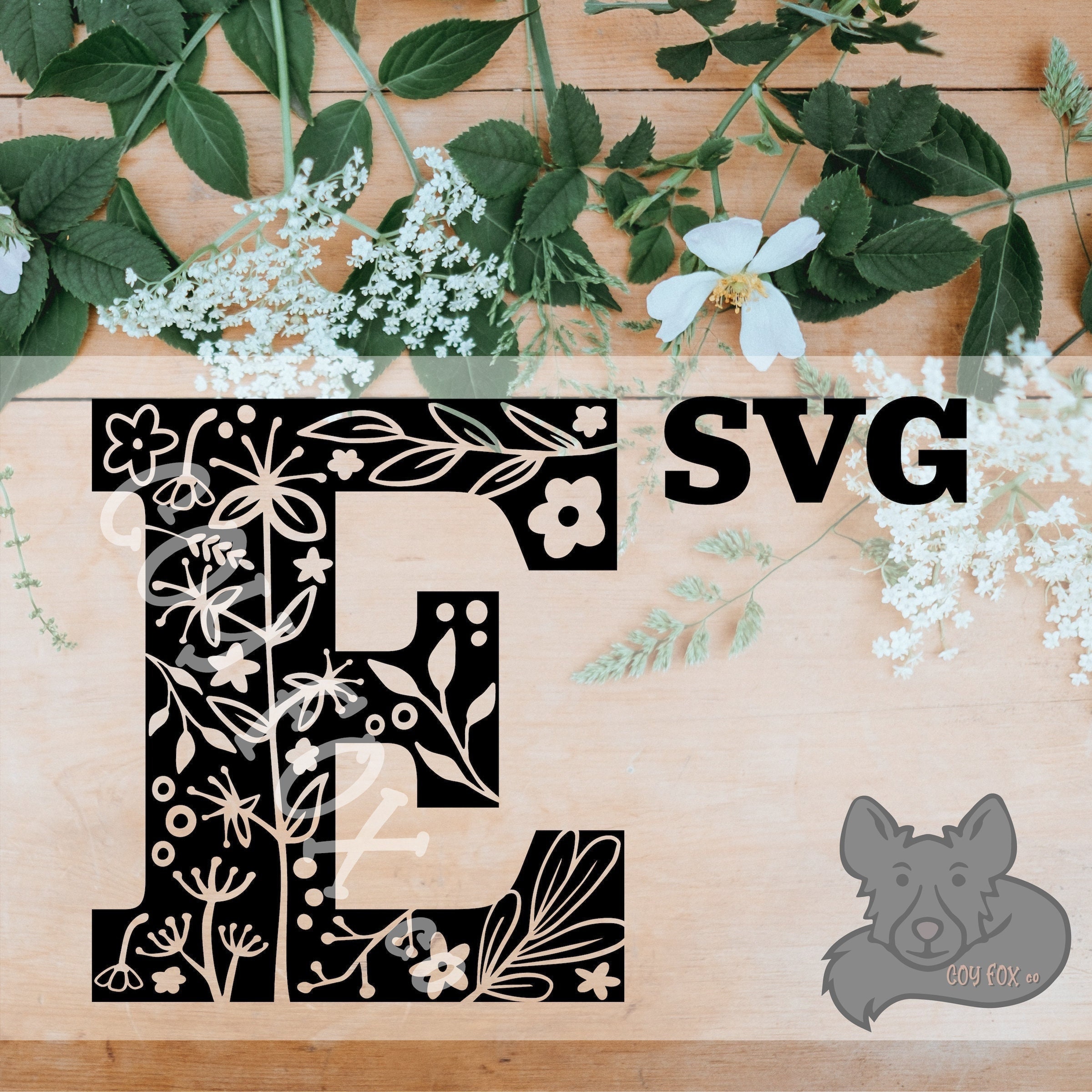 Floral Alphabet Monogram Letter E Svg SVG Clip Art - Etsy